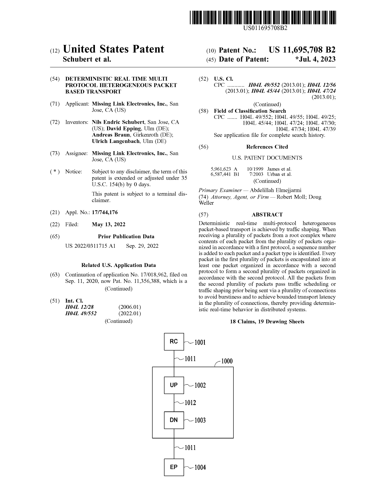 US Patent 11,695,708 for Deterministic Real-Time Multi-Protocol ...